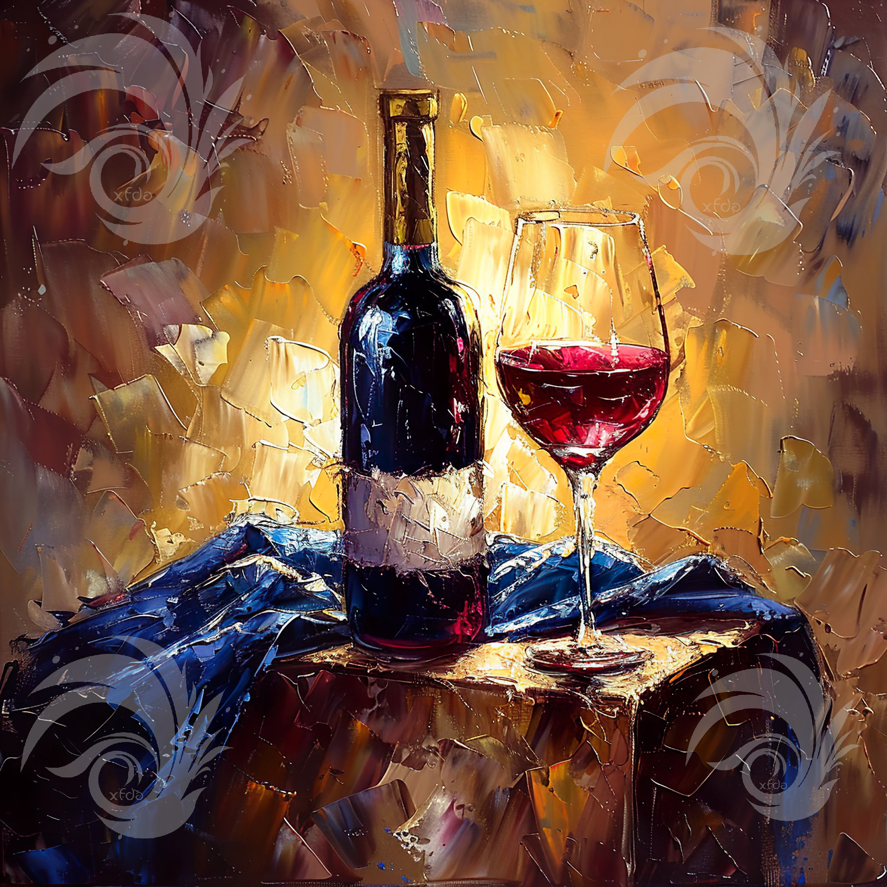 Wine Glass Bottle Drawing