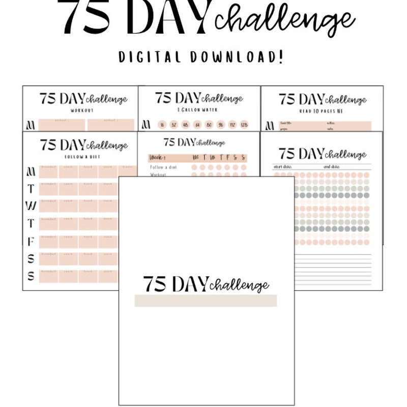 75 Hard Printable - Etsy