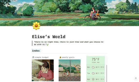 Notion Home Page Template - Etsy