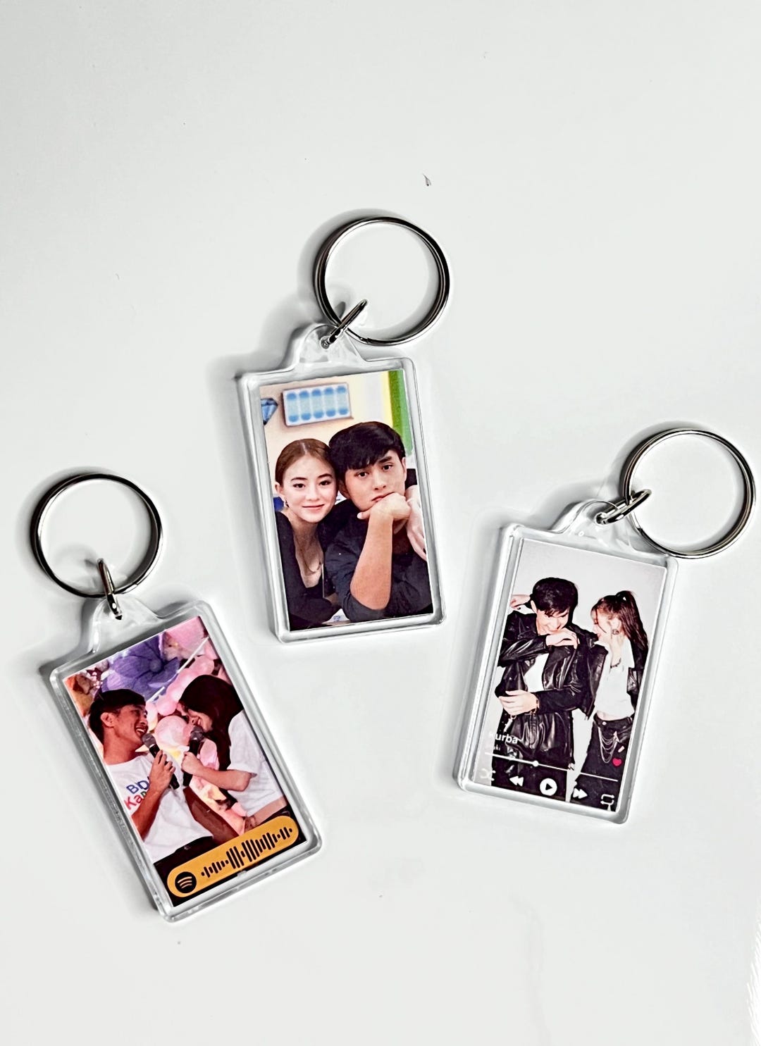 Personalized Photo Keychain Photo Keychain With Spotify Photo Keychain ...