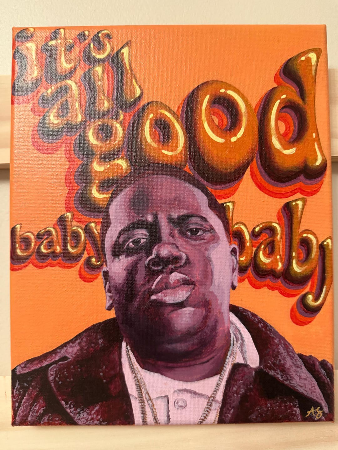 Hand Painted Biggie Smalls Portrait | Colorful Hip Hop Art | Original ...