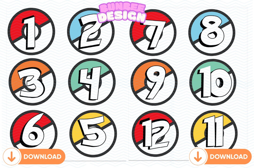 Pokemon INSPIRED Classroom Numbers - Etsy