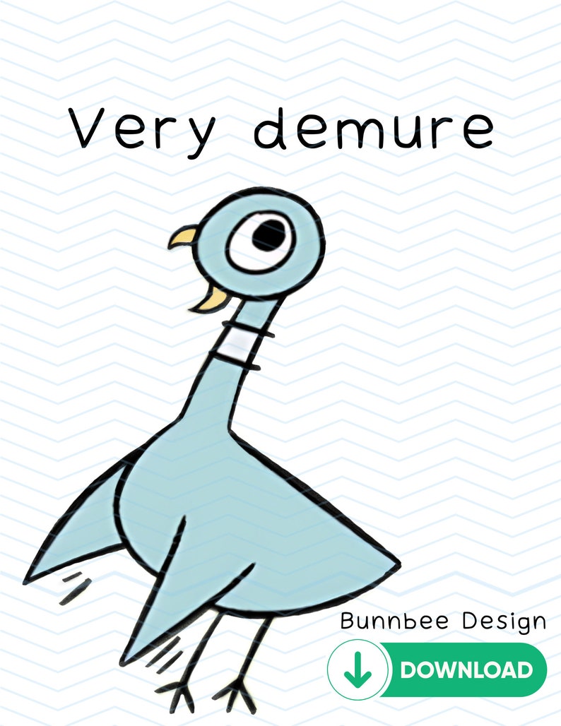 Very Demure Pigeon Digital Downloads - Etsy