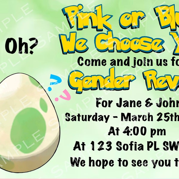 Gender Reveal Pokemons - Etsy