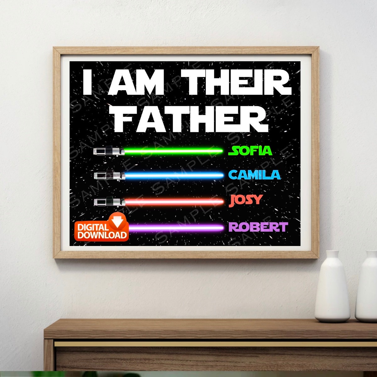 I AM THEIR FATHER Digital Download, Fathers Day Custom Personalized ...