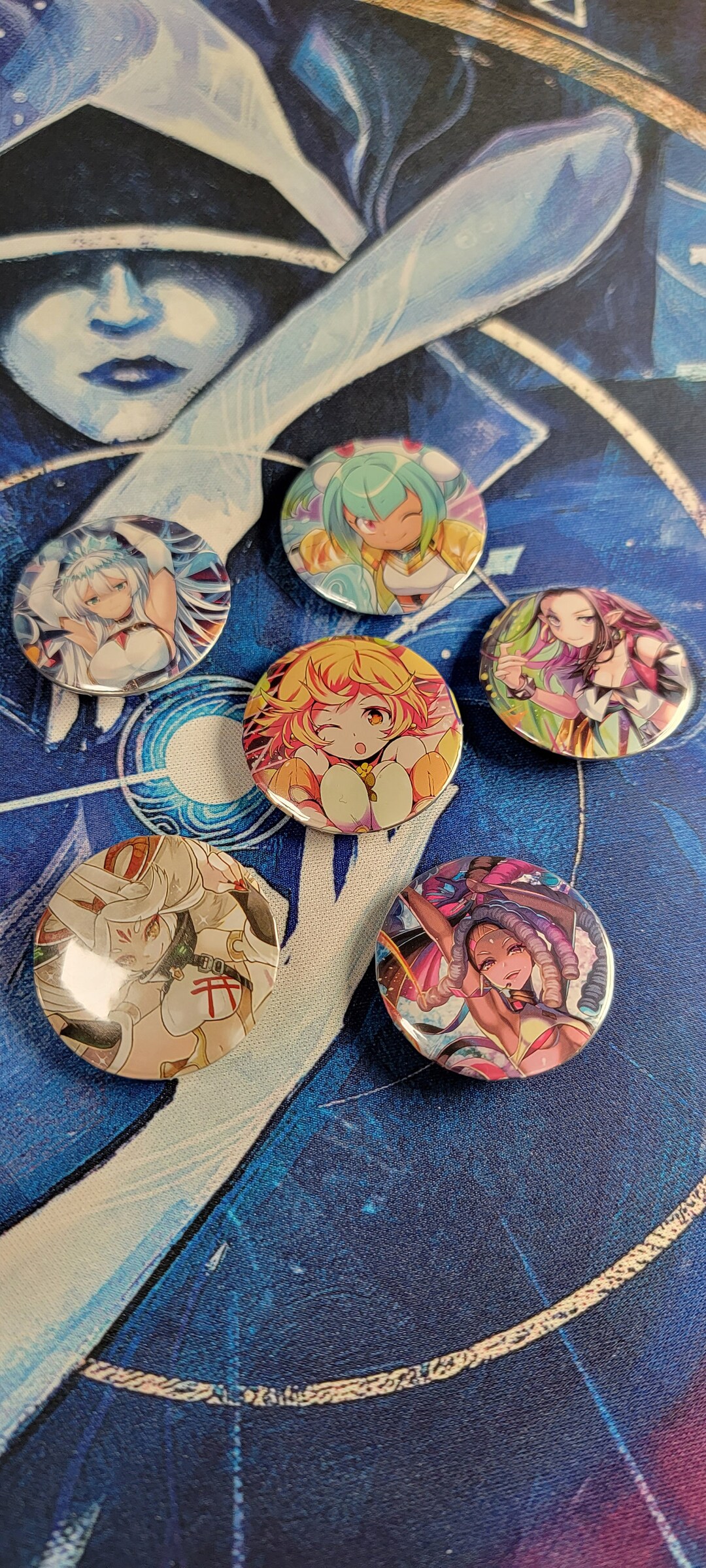 6 Anime Waifu Buttons 1.25 or 1.75 Pin Buttons - Etsy