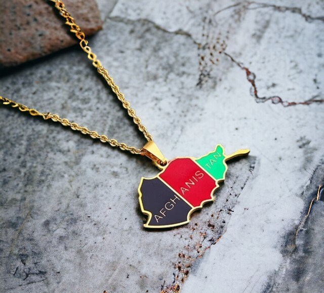 Afghanistan Flag Moon/panjshir Flag Moon Necklace and More - Etsy