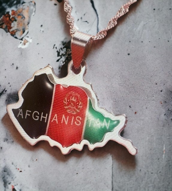 Afghanistan Flag Moon/panjshir Flag Moon Necklace and More - Etsy