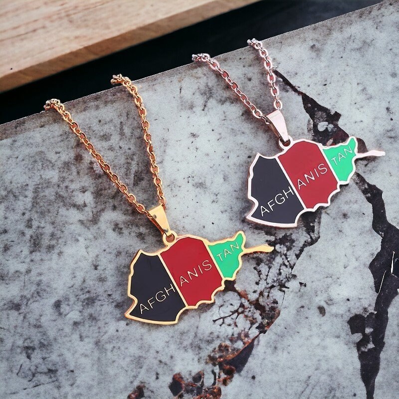 Afghanistan Flag Moon/panjshir Flag Moon Necklace and More - Etsy