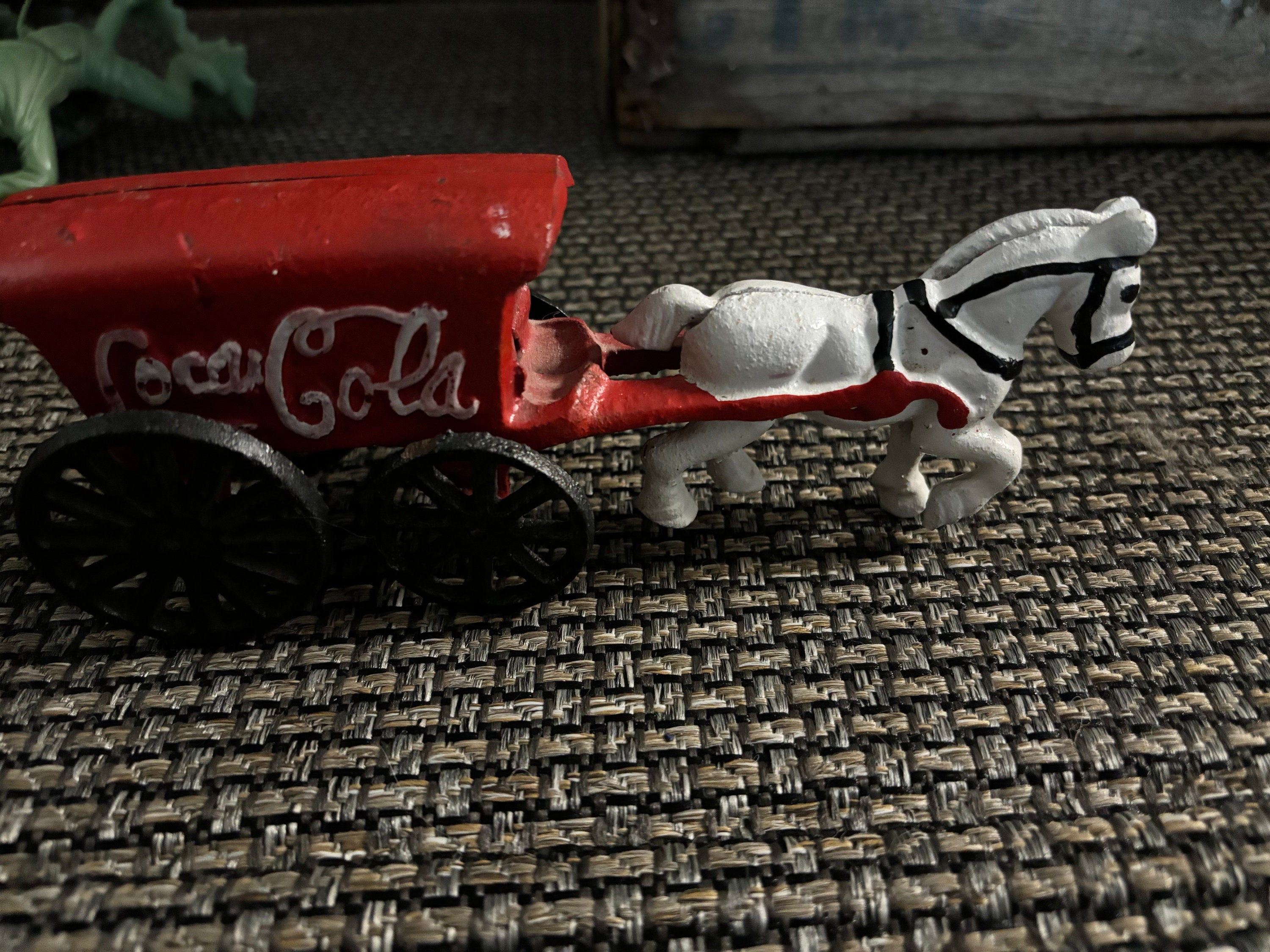 Vibtage Cast-iron Horse Drawn Coca-cola Cart - Etsy
