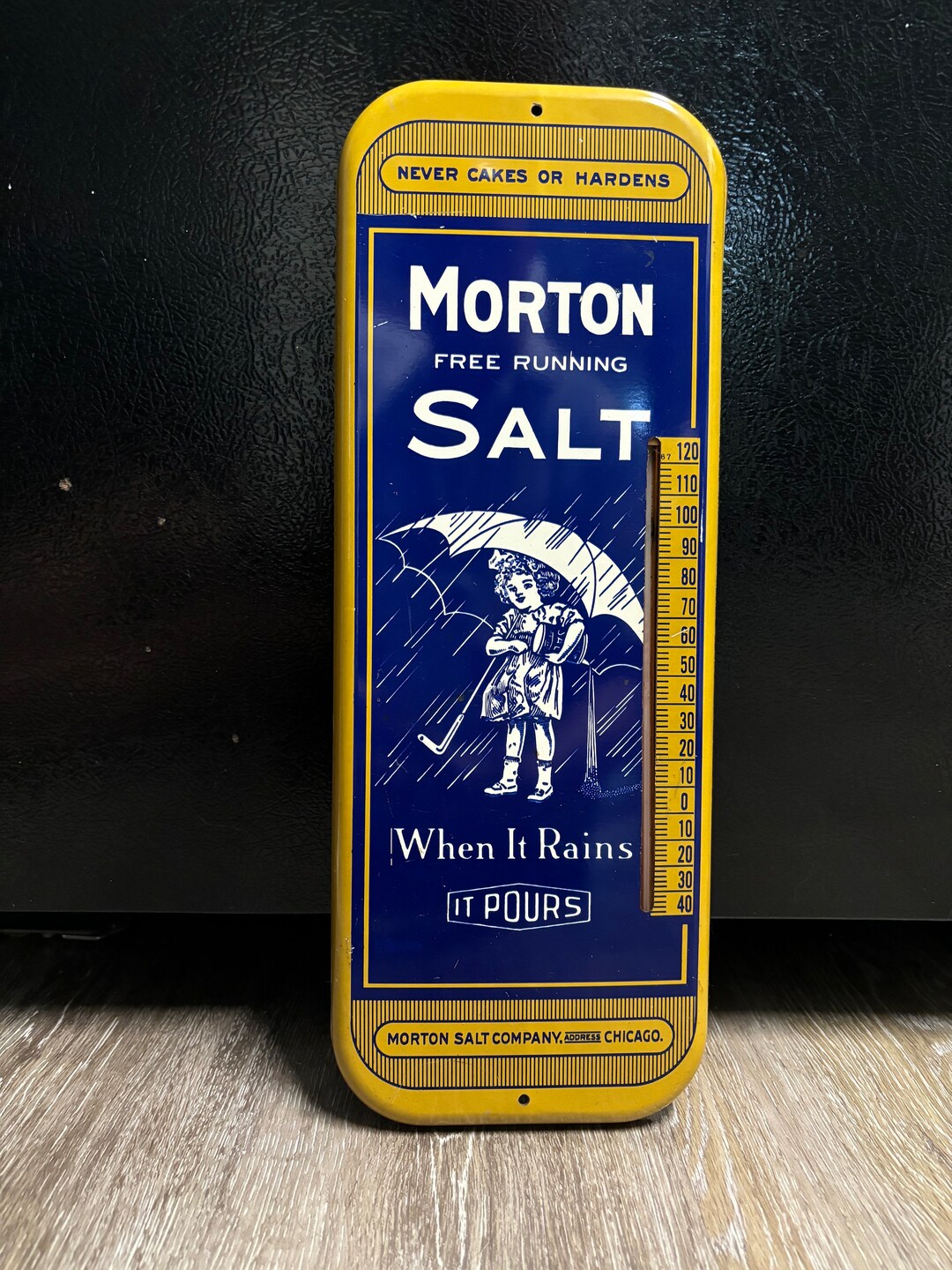 Morton Salt Metal Sign Vintage Thermometer - Etsy