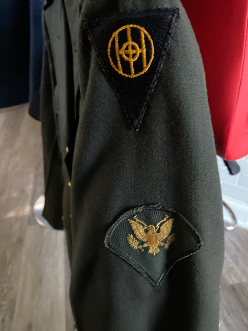 Vintage US Air Force Wool Dress Jacket With Patches Mens 37R - Etsy