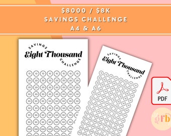 Ebay Savings Challenge - A6 + A4 Printable PDF Downloadable - Minimal ...