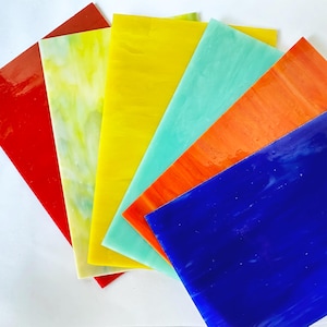 1 Stained Glass Strip, 25 Color, 3 Size for Sale. Craft Glass, Glass ...