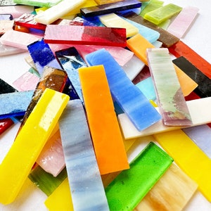 35 Pcs Rectangular Glass Tiles, 36 Color for Choose.colorful Mosaic ...