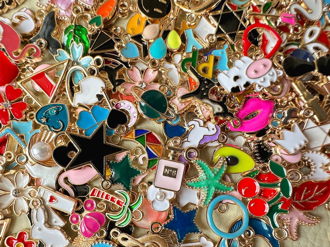 Mix Enamel Charms Random.multicolor Charms. Enamel Charms Random ...