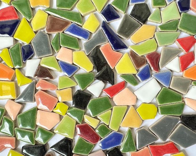 Dove Grey Glazed Ceramic Jigsaw Tiles//mosaic Tiles//mosaic Surplus ...