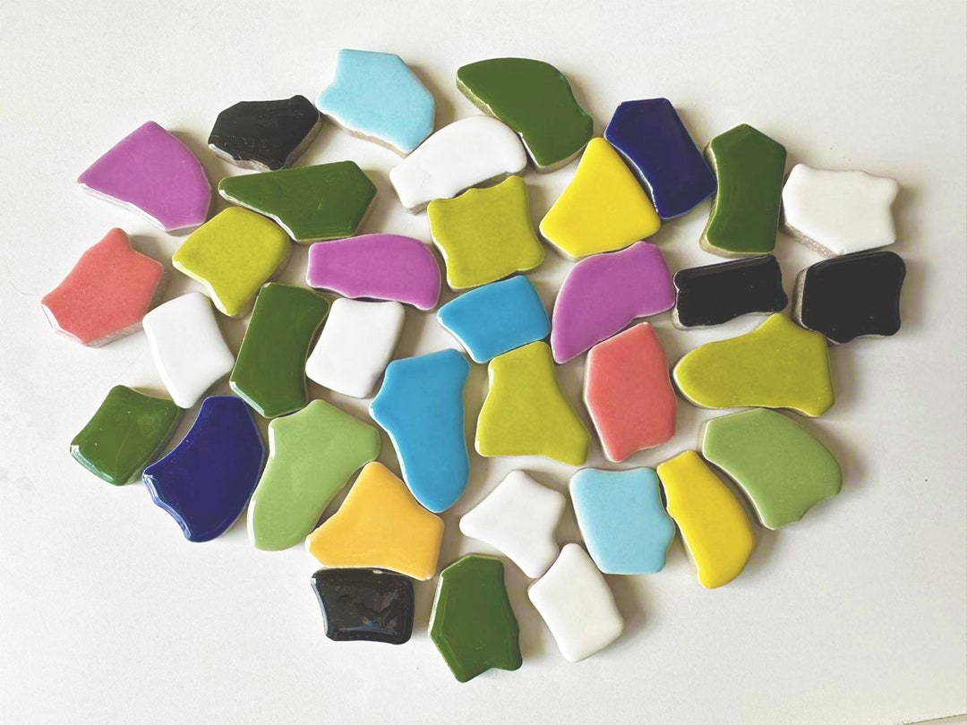 35 Pcs Big Size Irregular Ceramic Mosaic Tiles. 20-40mm.36color. Mosaic ...