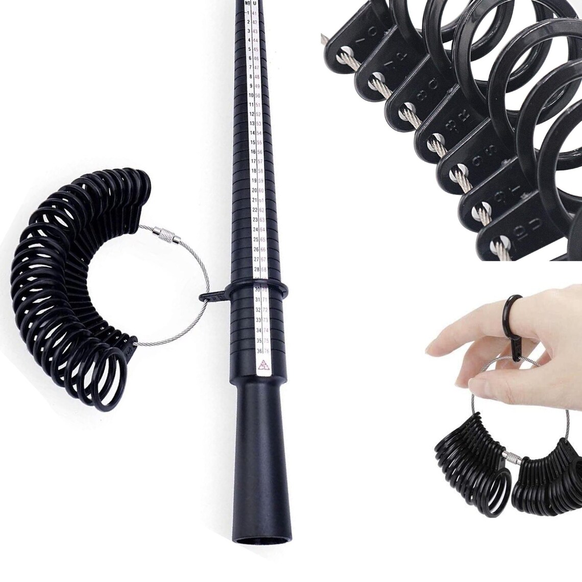 11 in 1 Ring Sizer Set, Ring Sizer Mandrel Measuring Tool .ring Sizer ...