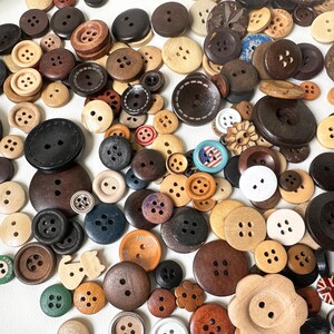 70-150 Pcs Whole Sale Solid Color Mix Buttons, Bulk Wooden Buttons ...