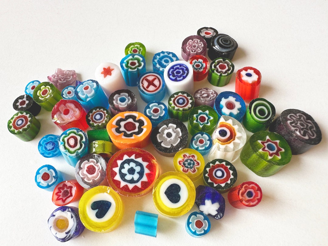 1-4oz Printing Glass Straws Murrini.colored Art Glass.artistic Glass ...