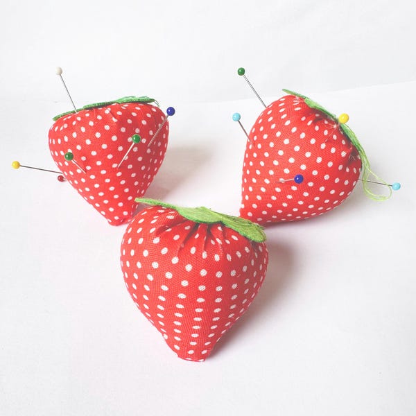 Strawberry Pincushion - Etsy