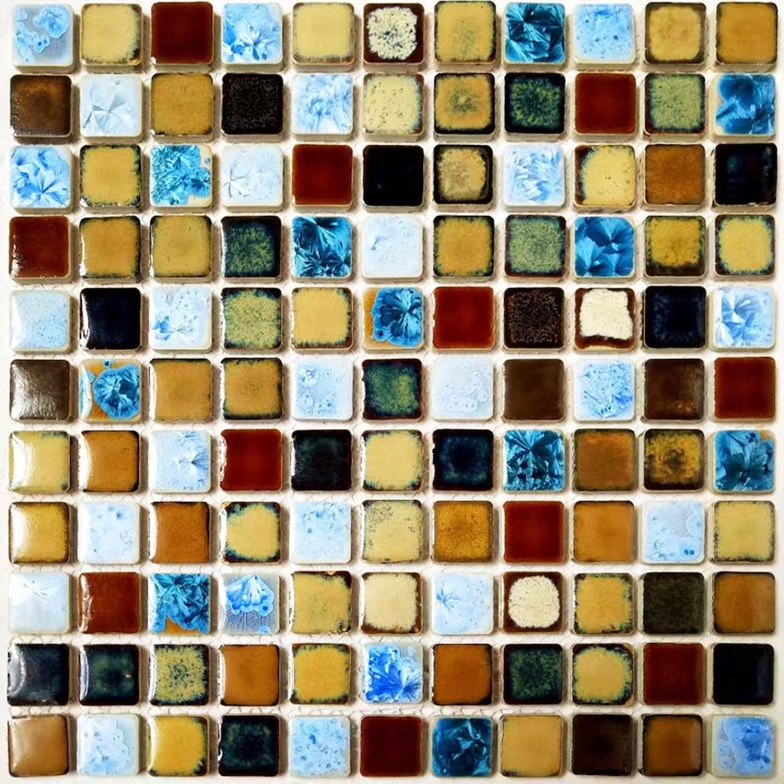 200g Square Ceramic Mosaic Tiles. Mix All Color. Glazed - Etsy