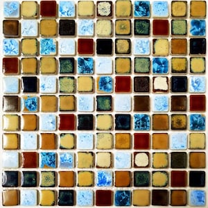 200g Square Ceramic Mosaic Tiles. Mix All Color. Glazed Ceramic Square ...