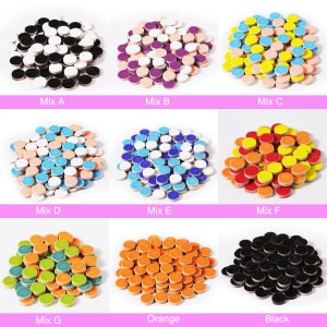 45 Round Ceramic Mosaic, 11 Color for Choose.mini Flat Marbles, Ceramic ...