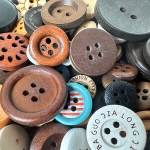 70-150 Pcs Whole Sale Solid Color Mix Buttons, Bulk Wooden Buttons ...