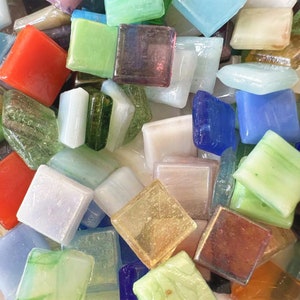 130 Pcs Crystal Square Mosaic Tiles. 1cm. 40 Color for Choose.mosaic ...