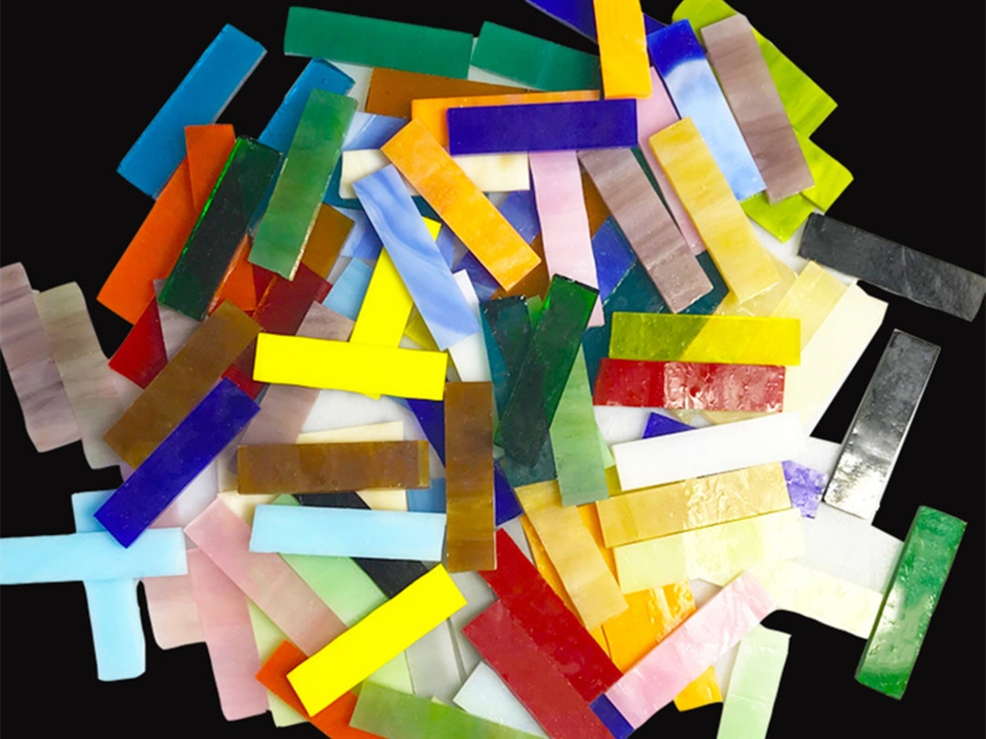 35 Pcs Rectangular Glass Tiles, 36 Color for Choose.colorful Mosaic ...