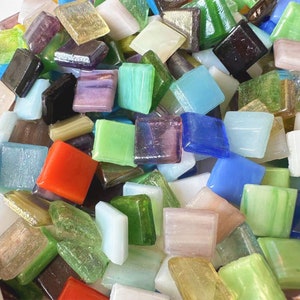 130 Pcs Crystal Square Mosaic Tiles. 1cm. 40 Color for Choose.mosaic ...