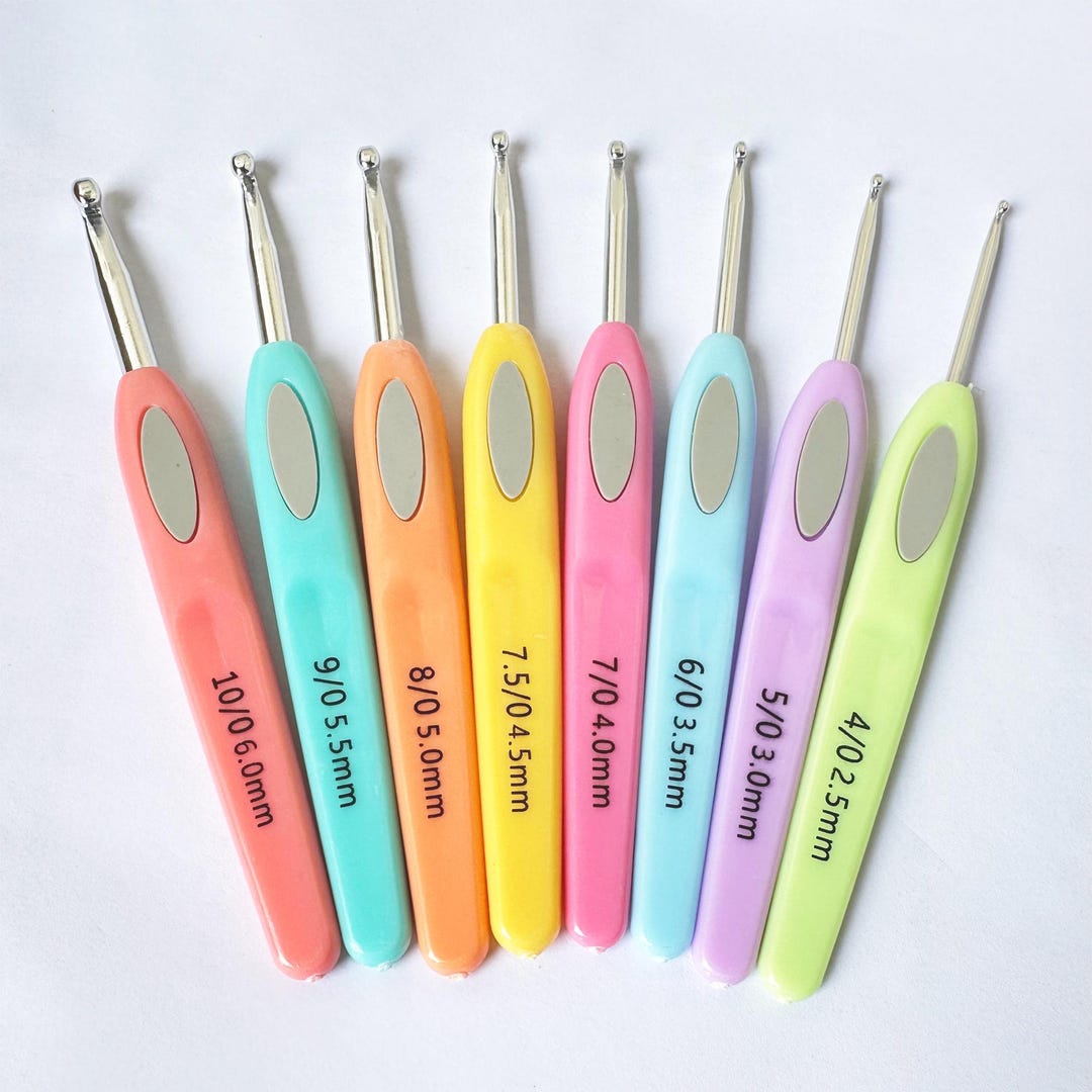 Ergonomic Soft Grip Handle Crochet Hooks Set.8 Sizes in 1.crochet Hook ...