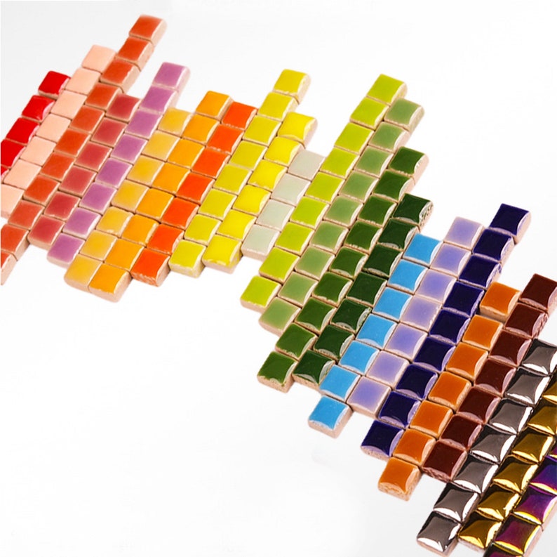 200pcs Square Ceramic Mosaic Tiles. 32 Color for - Etsy
