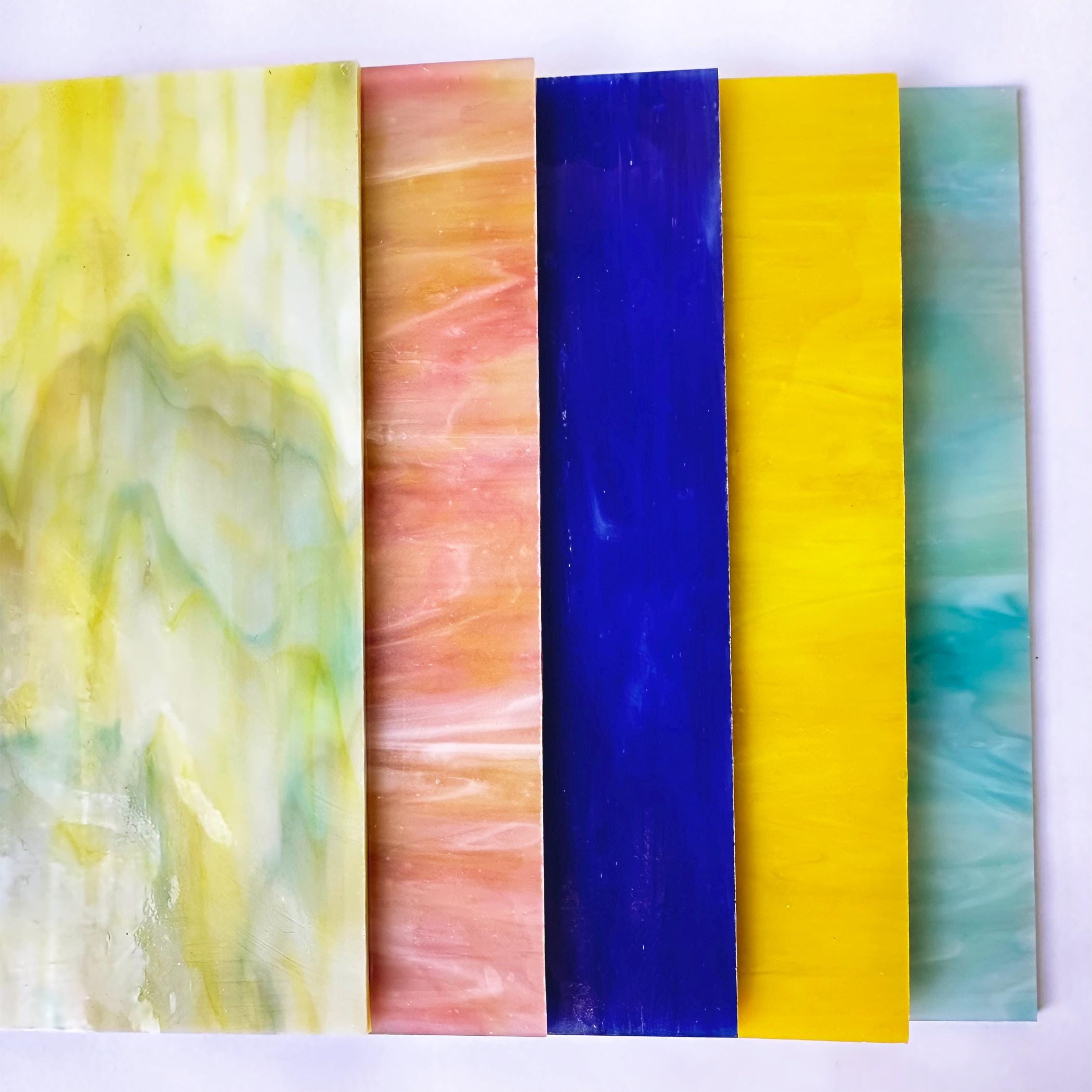 1 Stained Glass Strip, 25 Color, 3 Size for Sale. Craft Glass, Glass ...