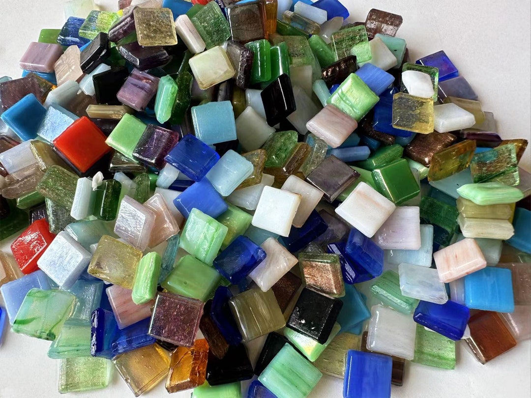 130 Pcs Crystal Square Mosaic Tiles. 1cm. 40 Color for Choose.mosaic ...