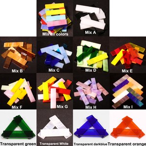 35 Pcs Rectangular Glass Tiles, 36 Color for Choose.colorful Mosaic ...