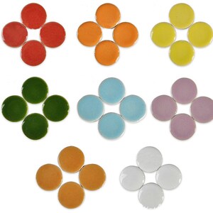 45 Round Ceramic Mosaic, 11 Color for Choose.mini Flat Marbles, Ceramic ...