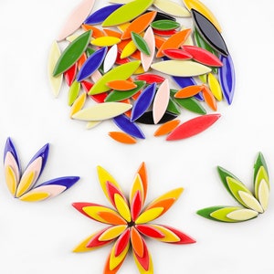 Leaf Ceramic Mosaic Tiles.30-40 Pcs.11 Color for Choose.colorful ...