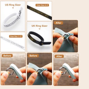 11 in 1 Ring Sizer Set, Ring Sizer Mandrel Measuring Tool .ring Sizer ...