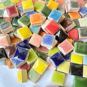 200pcs Square Ceramic Mosaic Tiles. 32 Color for Choose.colorful ...