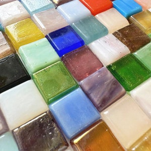 130 Pcs Crystal Square Mosaic Tiles. 1cm. 40 Color for Choose.mosaic ...