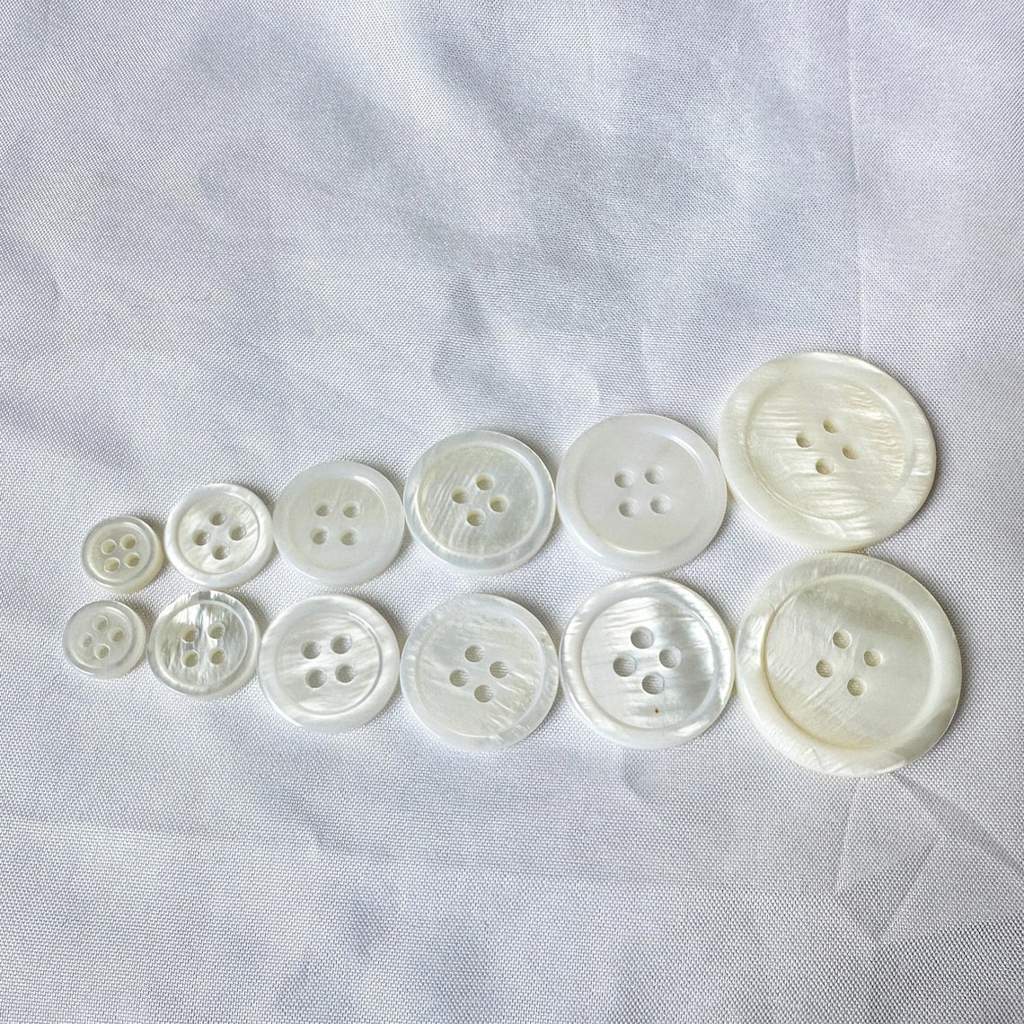 Wholesale Sale Real Mother of Pearl Natural Shell Buttons. 4 Hole. Bulk ...