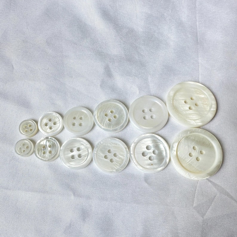 Wholesale Sale Real Mother of Pearl Natural Shell Buttons. 4 Hole. Bulk ...