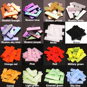 35 Pcs Rectangular Glass Tiles, 36 Color for Choose.colorful Mosaic ...