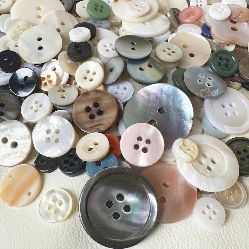 100-500 Pcswholse Sale Real Mother of Pearl Natural Shell Buttons. Bulk ...