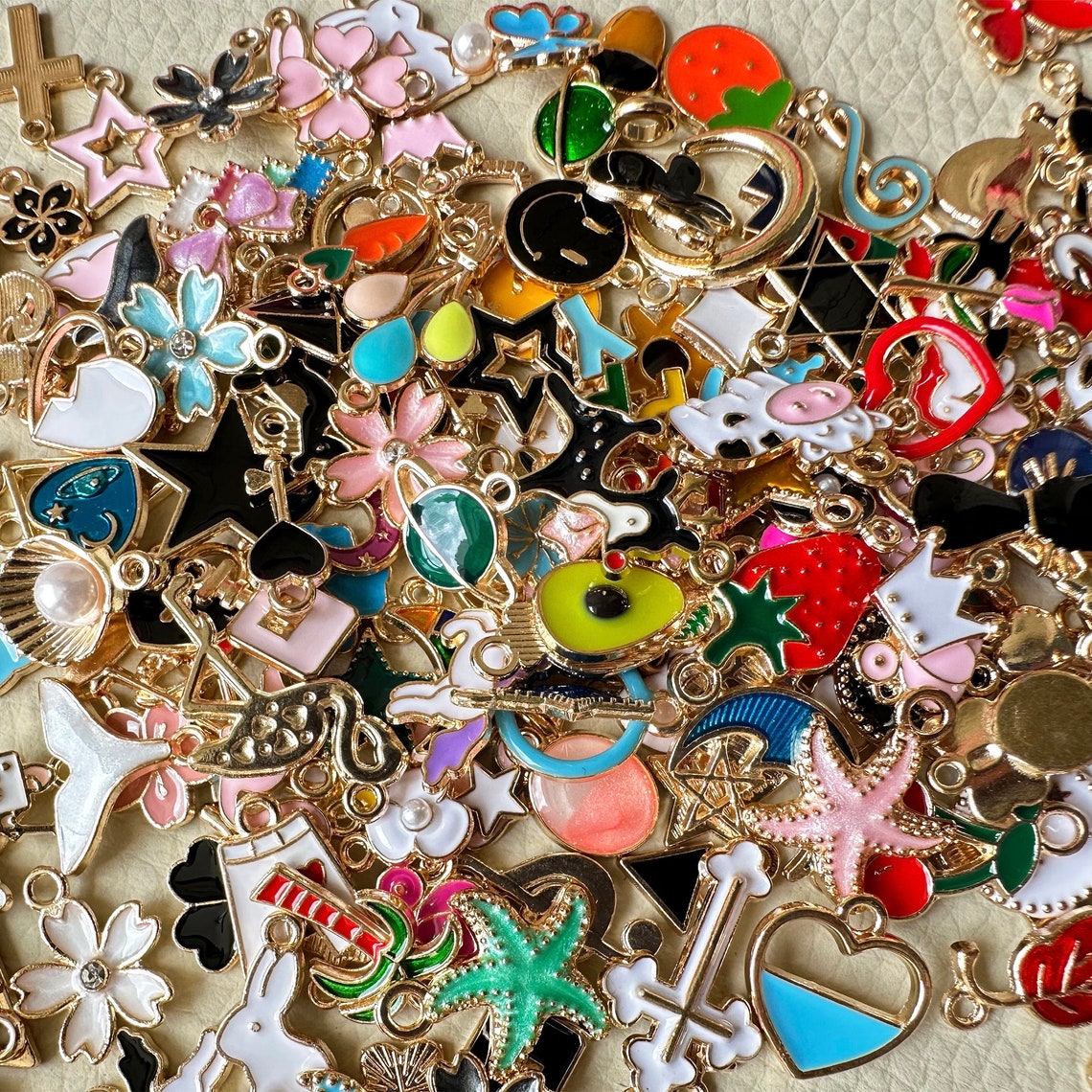 Mix Enamel Charms Random.multicolor Charms. Enamel Charms Random ...