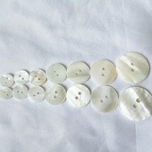 2 Hole Wholesale Real Mother of Pearl Natural Shell Buttons. Bulk High ...