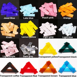 35 Pcs Rectangular Glass Tiles, 36 Color for Choose.colorful Mosaic ...